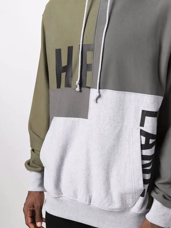 Helmut Lang Patchwork Logo Hoodie