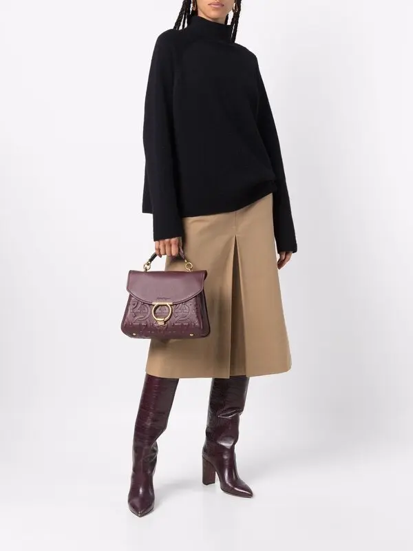 FERRAGAMO Margot Gancini-embossed Tote Bag