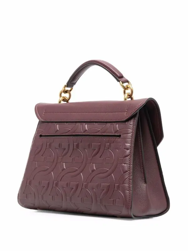 FERRAGAMO Margot Gancini-embossed Tote Bag