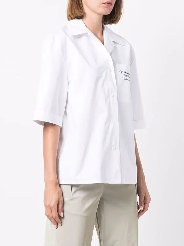 Off-White Poplin Bowling Shirt