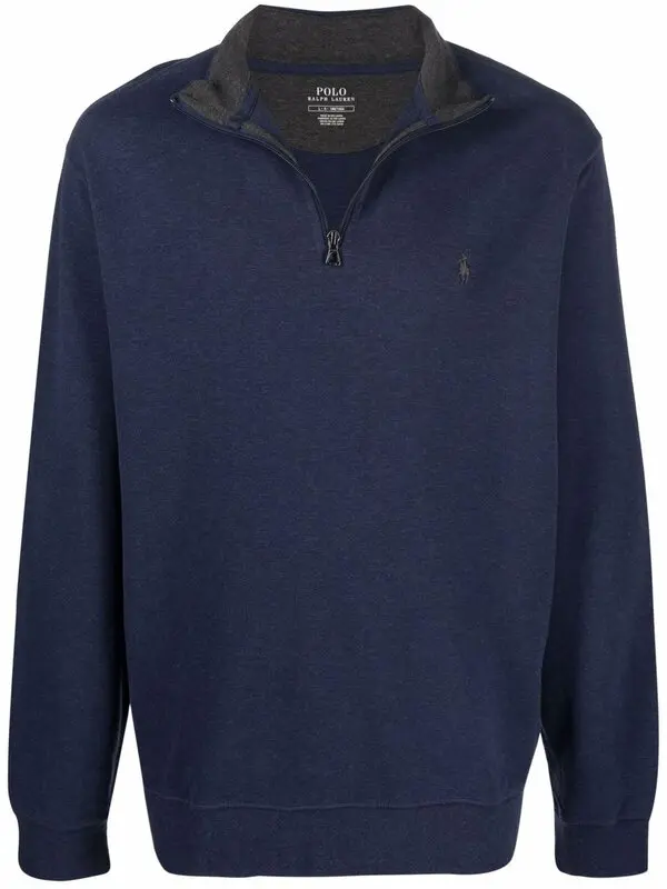 Polo Ralph Lauren Polo Pony-embroidered Jersey Sweatshirt - Blue