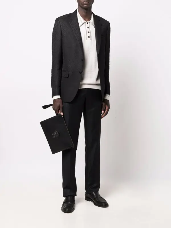BILLIONAIRE Jacquard Crocodile-effect Tailored Blazer