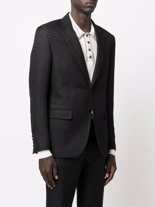 BILLIONAIRE Jacquard Crocodile-effect Tailored Blazer