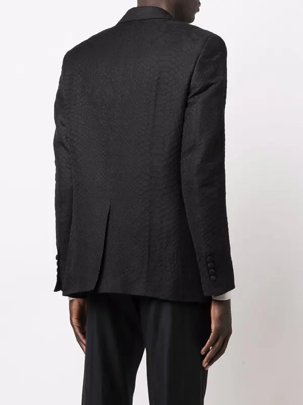 BILLIONAIRE Jacquard Crocodile-effect Tailored Blazer