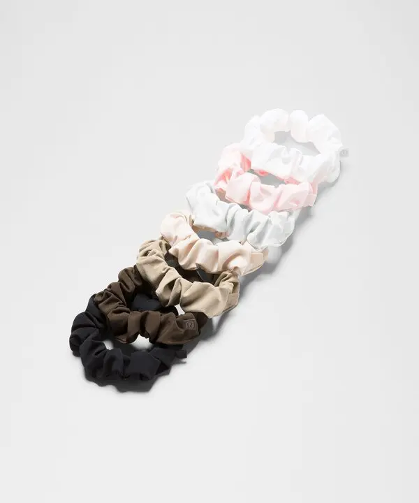 Lululemon Uplifting Scrunchies - Black/walnut Crunch/wacky Khaki/breakfast Tea/white/polo Pastel/pink Pearl