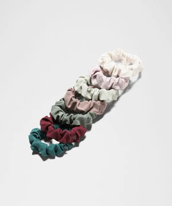 Lululemon Uplifting Scrunchies - Burgundy Bay/ashen Rose/porcelain Pink/light Ivory/meadow Haze/willow Leaf/deep Marina