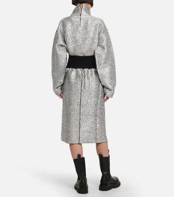 Moncler 1952 Lurex® Wool-blend Midi Skirt