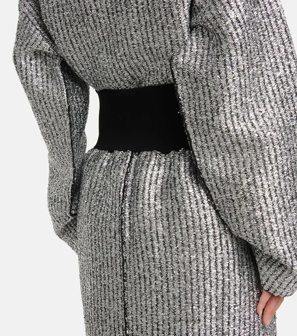 Moncler 1952 Lurex® Wool-blend Midi Skirt