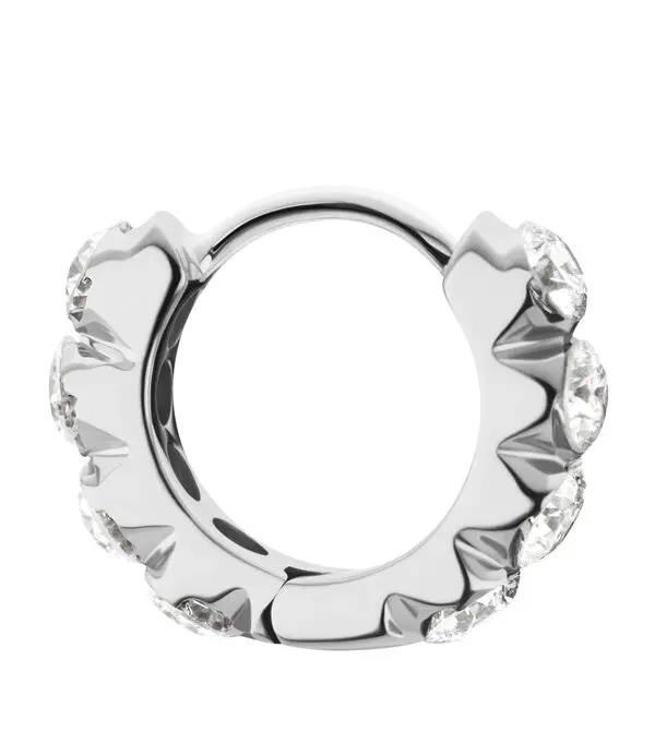 MARIA TASH Gold Diamond Eternity Hoop Earring