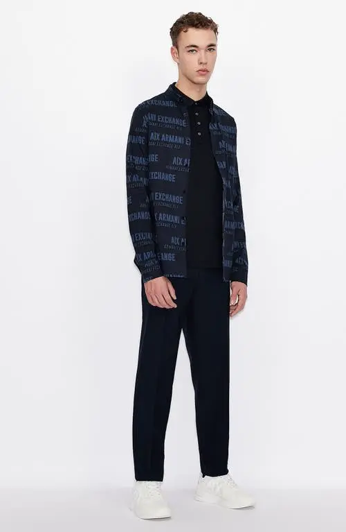 Armani Exchange Milano/new York Logo Polo