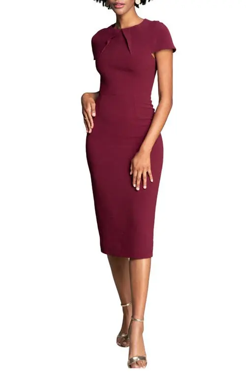 Dress The Population Lainey Body-con Dress - Burgundy