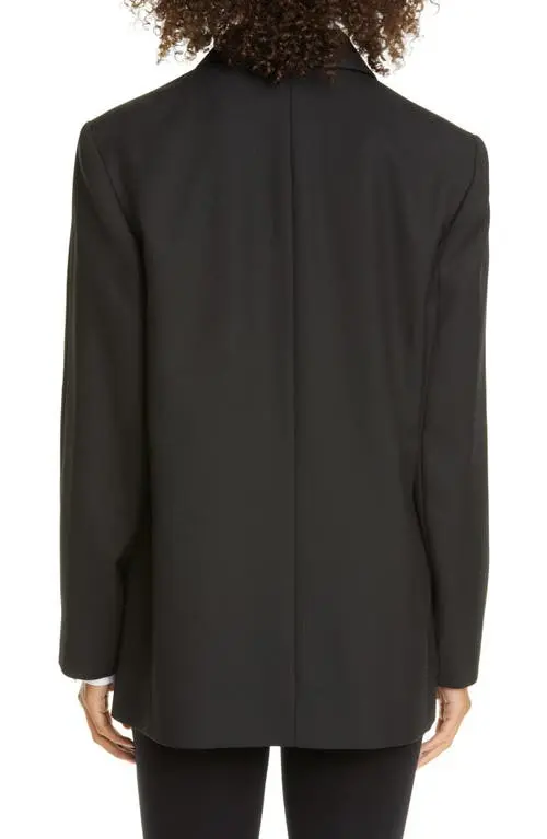 TOTEME Oversized Double-breasted Wool Blazer - Black