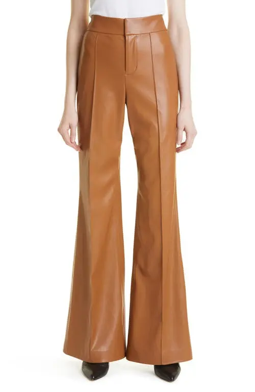 Alice + Olivia Dylan Faux Leather Pants - Camel