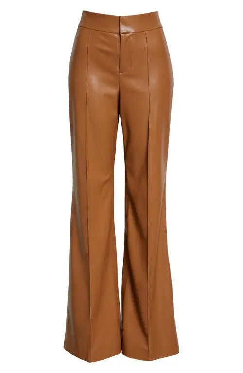 Alice + Olivia Dylan Faux Leather Pants - Camel