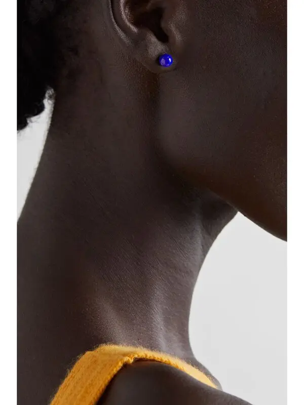 Mateo 14-karat Lapis Lazuli Stud Earrings