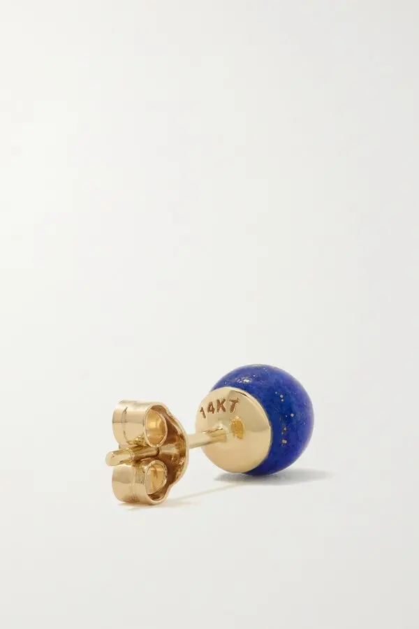 Mateo 14-karat Lapis Lazuli Stud Earrings