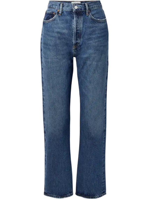 AGOLDE 90s Pinch Waist High-rise Straight-leg Organic Jeans - Blue