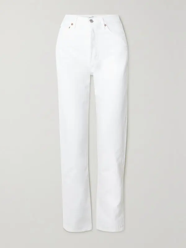 AGOLDE 90s Pinch Waist High-rise Straight-leg Organic Jeans - White
