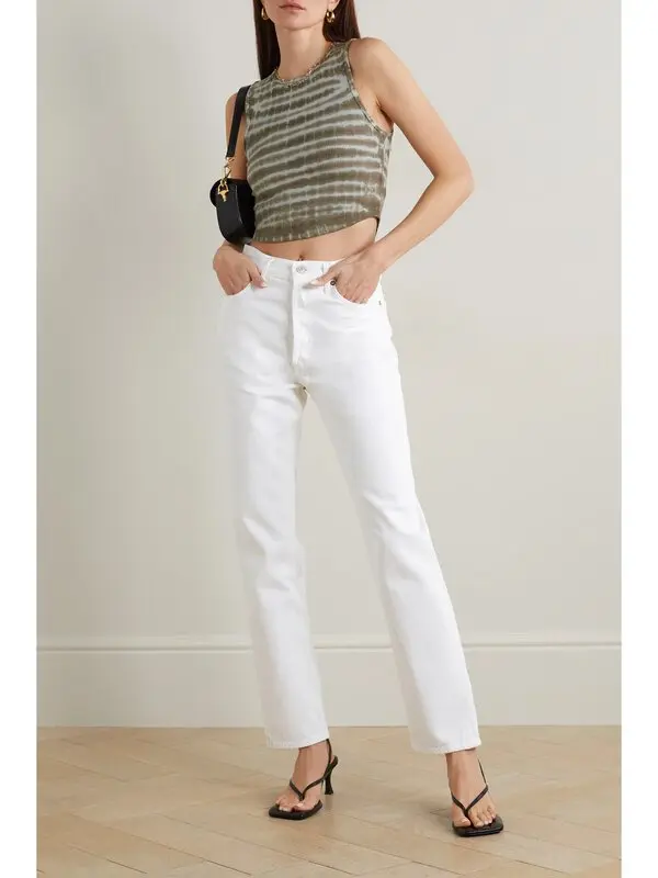 AGOLDE 90s Pinch Waist High-rise Straight-leg Organic Jeans - White