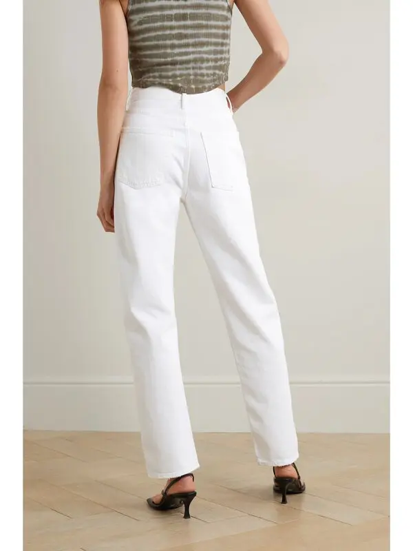 AGOLDE 90s Pinch Waist High-rise Straight-leg Organic Jeans - White