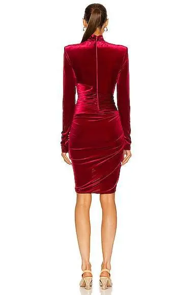 alexandre vauthier red velvet dress Velvet maxi dress Alexandre Vauthier Burgundy size 36 FR in Velvet