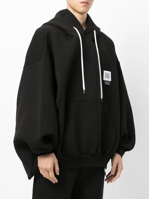 FUMITO GANRYU Cape-sleeve Drawstring Hoodie