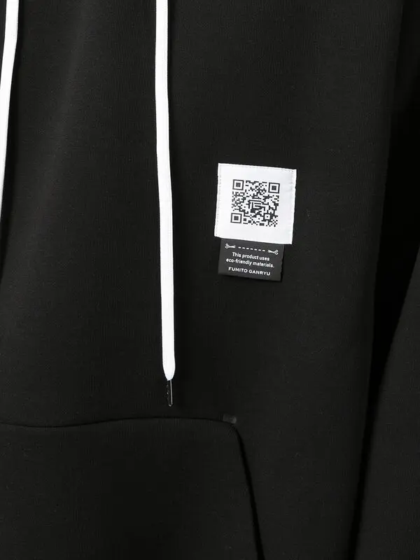 FUMITO GANRYU Cape-sleeve Drawstring Hoodie