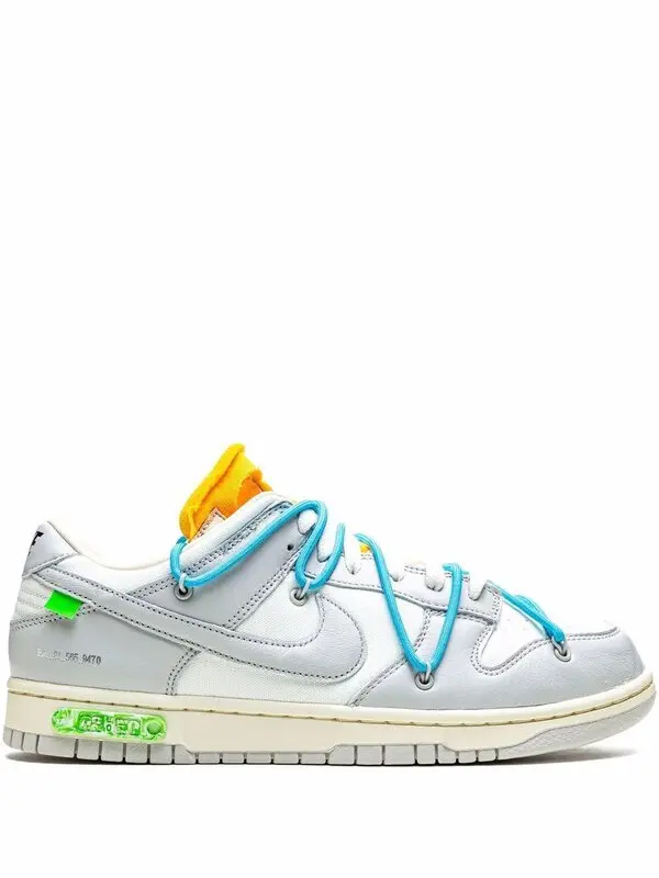 Nike X Off White Dunk Low Lot 02 Sneakers - Grey