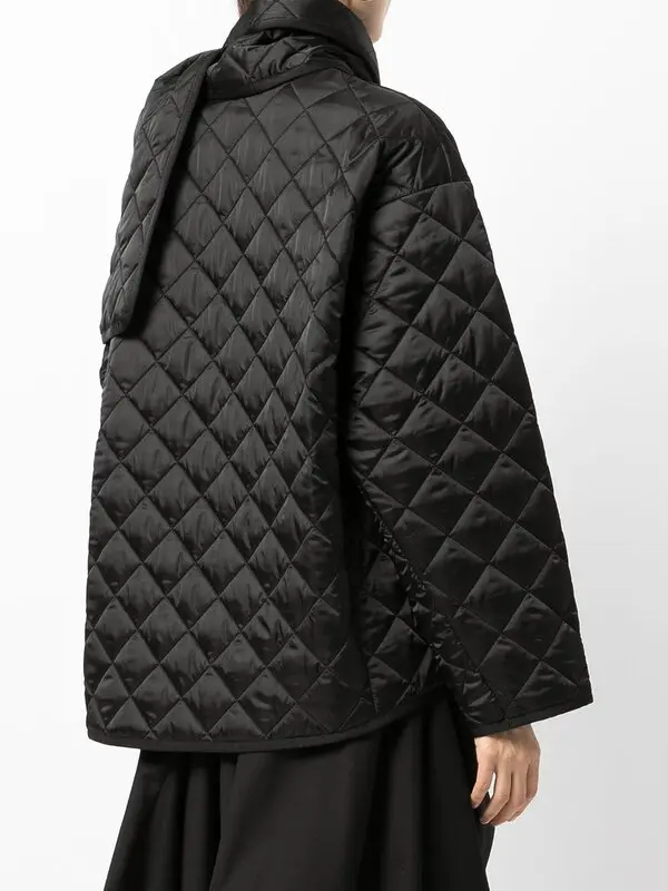 Goen.j Scarf-detail Quilted Jacket