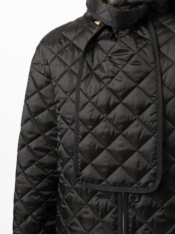 Goen.j Scarf-detail Quilted Jacket