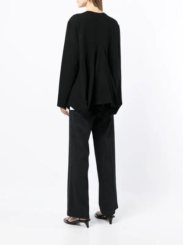 Goen.j Structured Draped Jersey Top