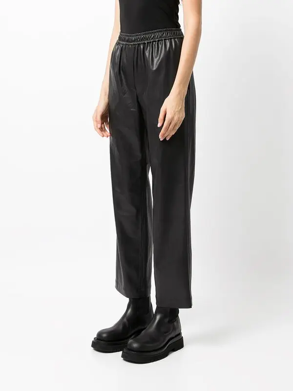 Goen.j Faux-leather Trousers