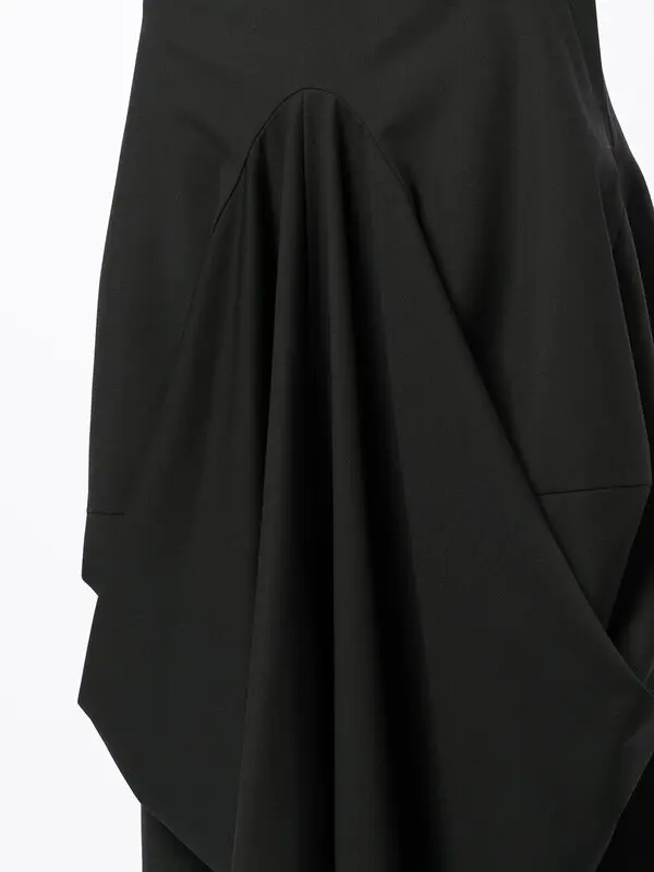 Goen.j Structured Draping Midi Skirt