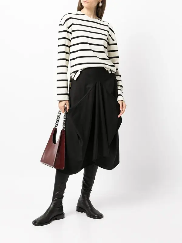 Goen.j Double-layered Stripe Jersey Top