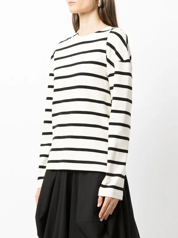 Goen.j Double-layered Stripe Jersey Top