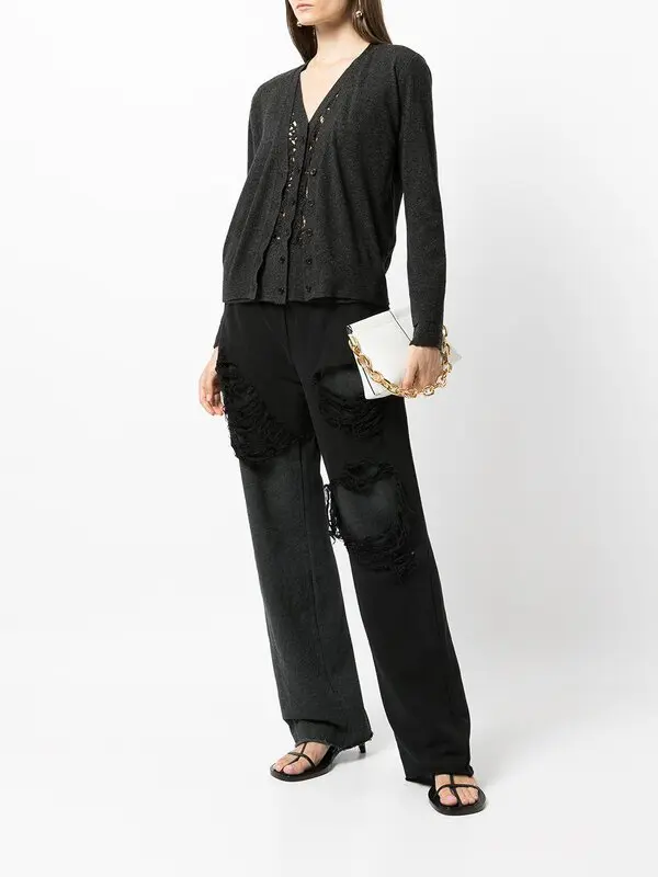 Goen.j Distressed Layered Trousers