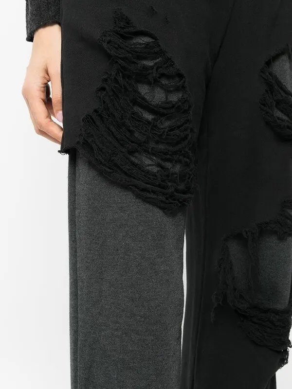 Goen.j Distressed Layered Trousers