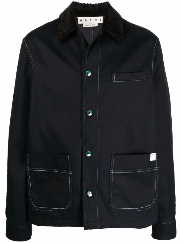 Marni Stitch-detail Shirt Jacket - Black