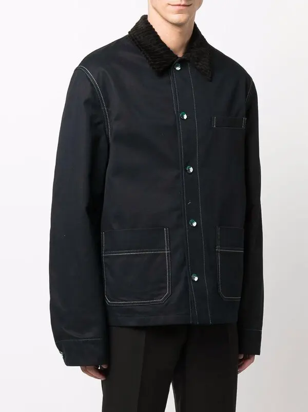 Marni Stitch-detail Shirt Jacket - Black