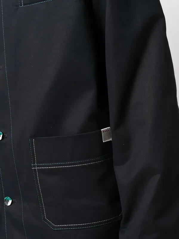 Marni Stitch-detail Shirt Jacket - Black