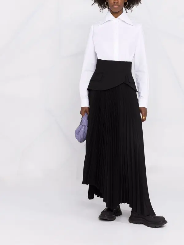 Valentino Garavani Oversized Pointed-collar Button-front Shirt