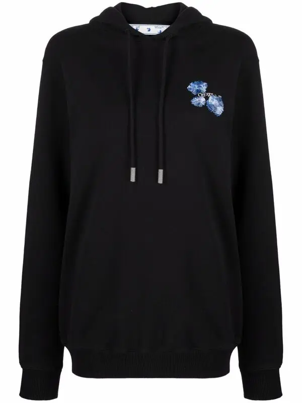 Off-White Floral-arrows Hoodie - Black