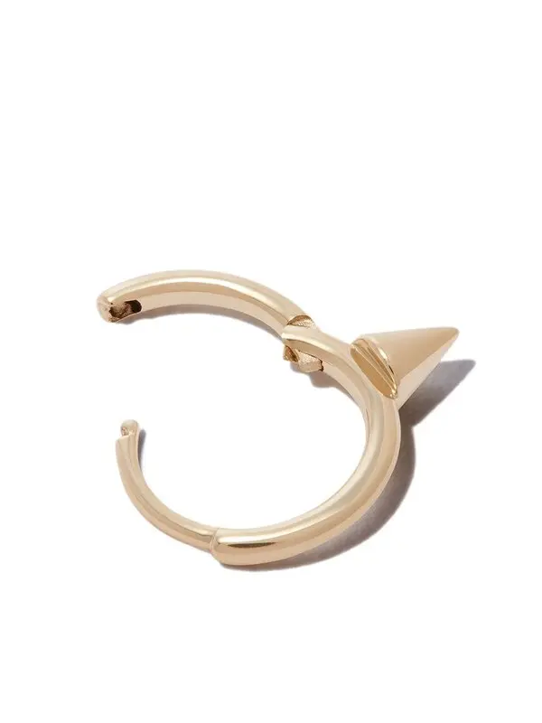 MARIA TASH 14kt Yellow Spike Hoop Earring
