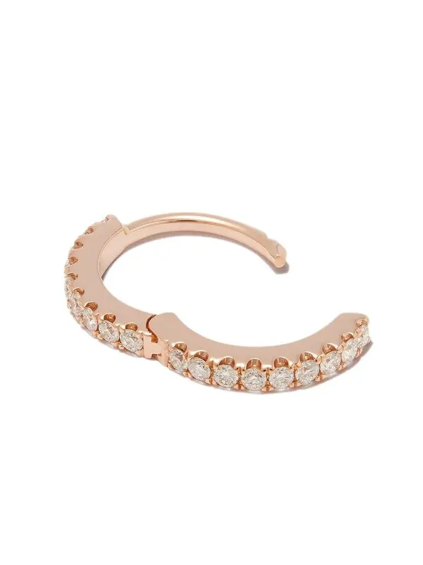 MARIA TASH 18kt Rose Gold Eternity Diamond Pave Single Earring
