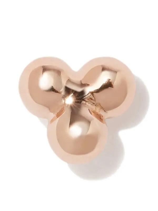 MARIA TASH 18kt Rose Gold Three Ball Trinity Earring - Pink