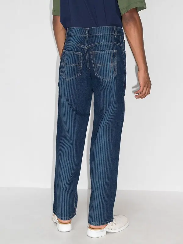 Ahluwalia Striped High-waisted Jeans