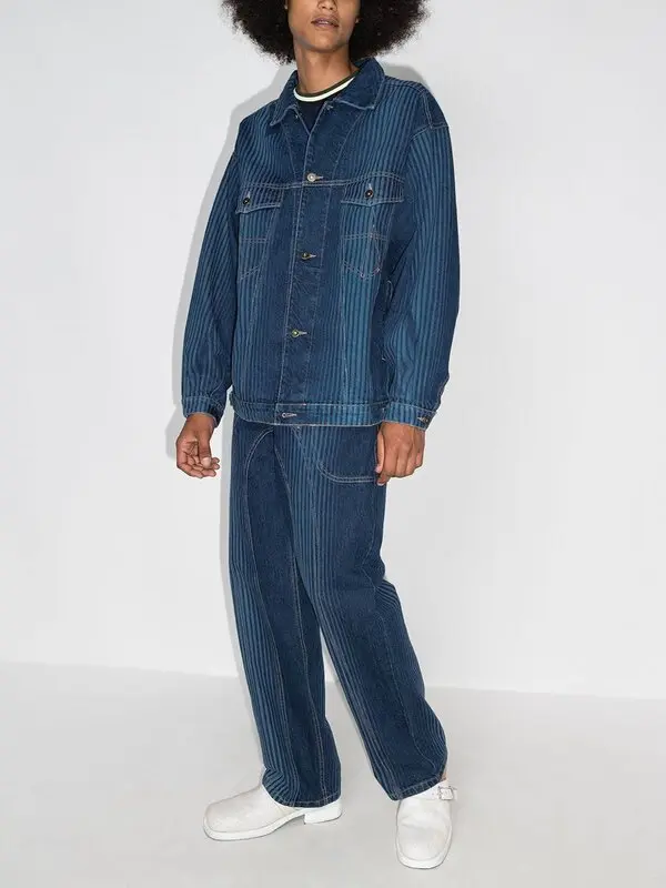 Ahluwalia Striped High-waisted Jeans