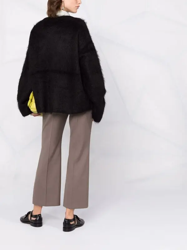 TOTEME Round Neck Textured Jumper - Black
