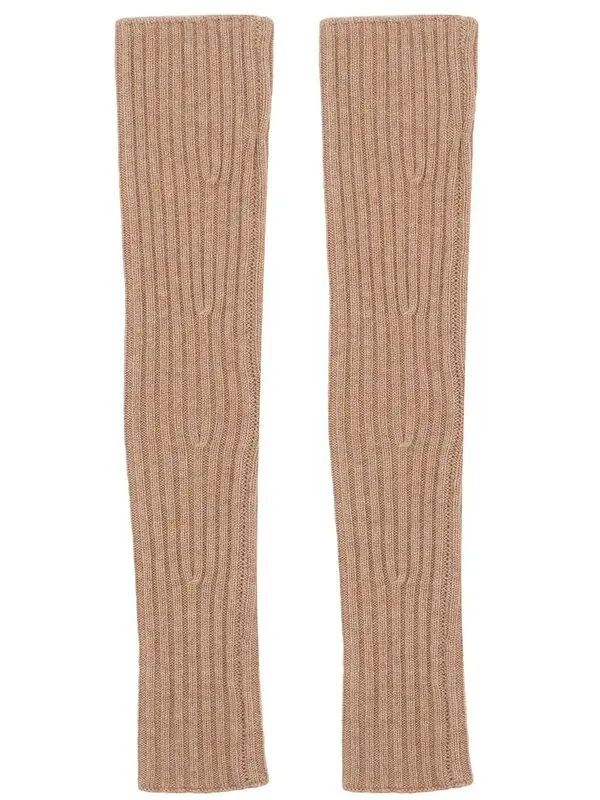 Cashmere In Love Graz Fingerless Arm Warmers - Brown