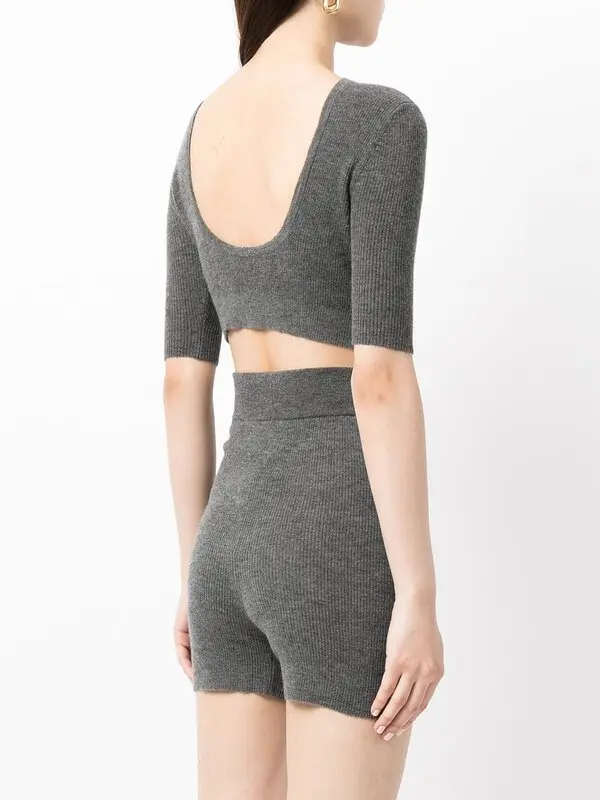 Cashmere In Love Liza Crop Top - Black